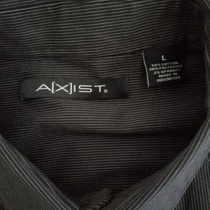 Axist | Shirts | Axist By Perry Ellis Charcoal Gray Black Striped ...